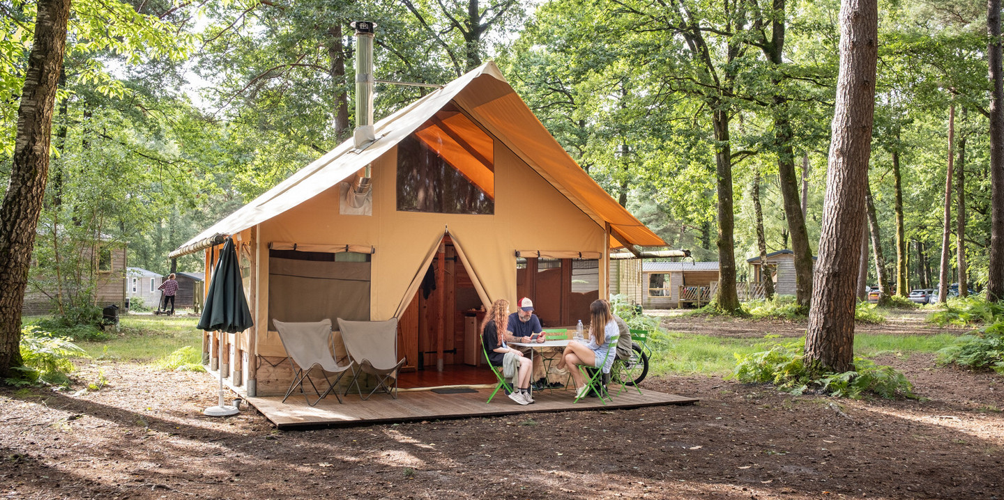 Campsite Zenith wood and canvas tent - Huttopia